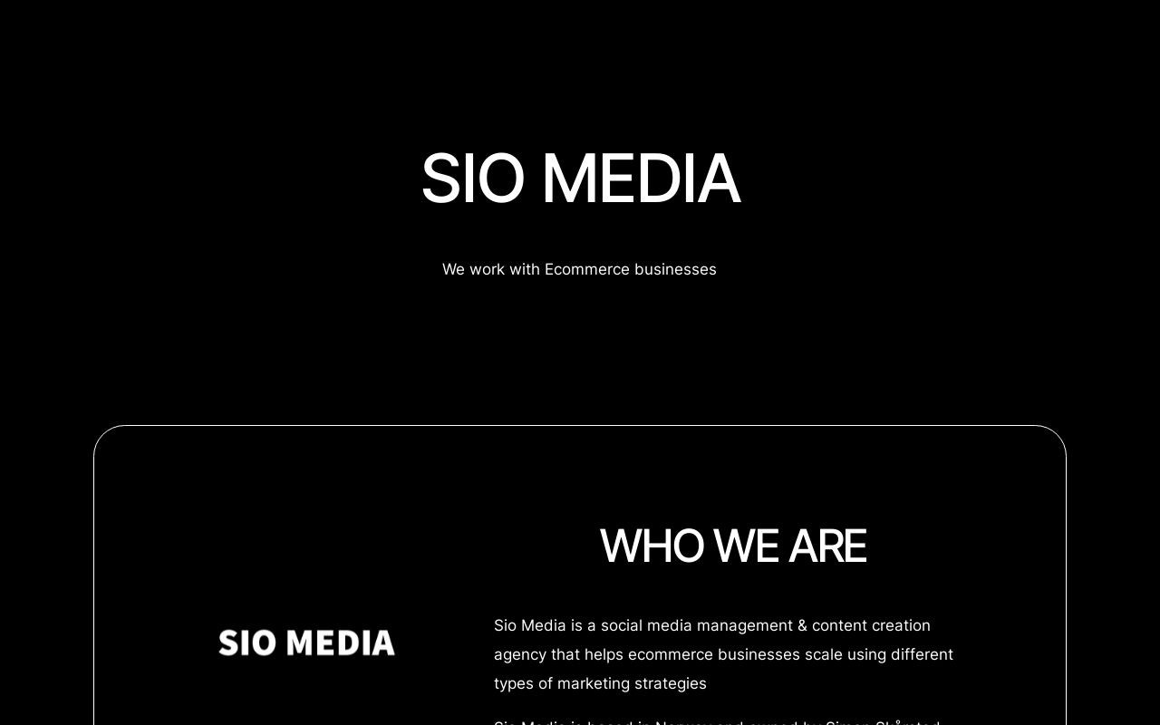 Sio Media | SMM agency